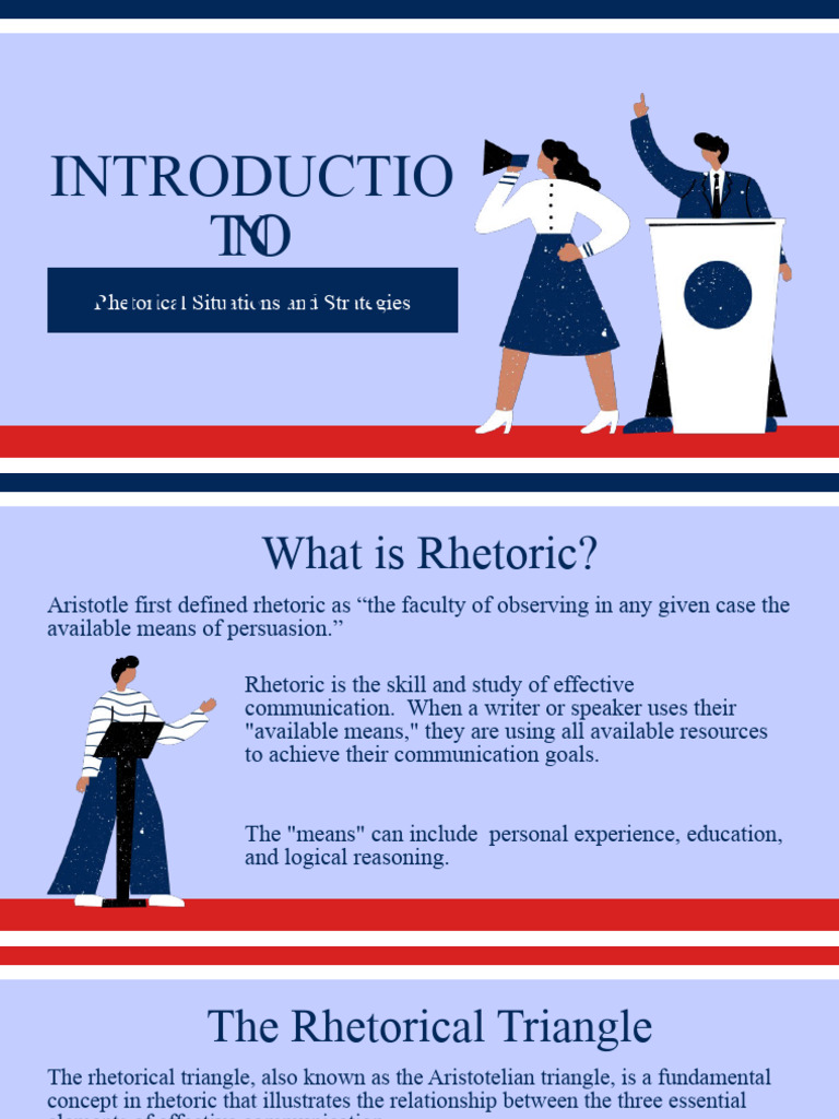 Introduction to Rhetoric Education Presentation Red White and Blue ...