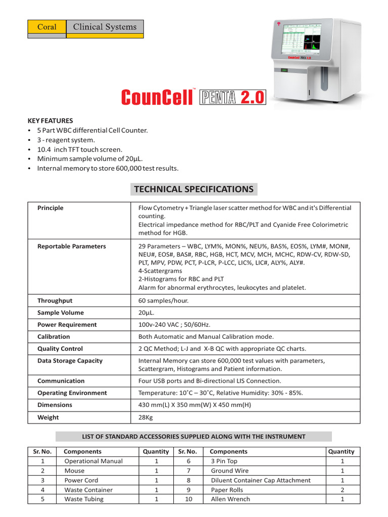 Tulip Cell Counter Councell Penta 2 0 Five Part | PDF | Electrical ...