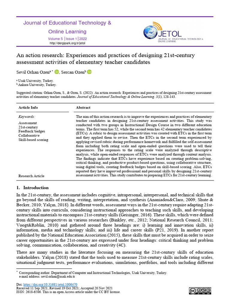 Action Research | PDF | Educational Assessment | Educational Technology