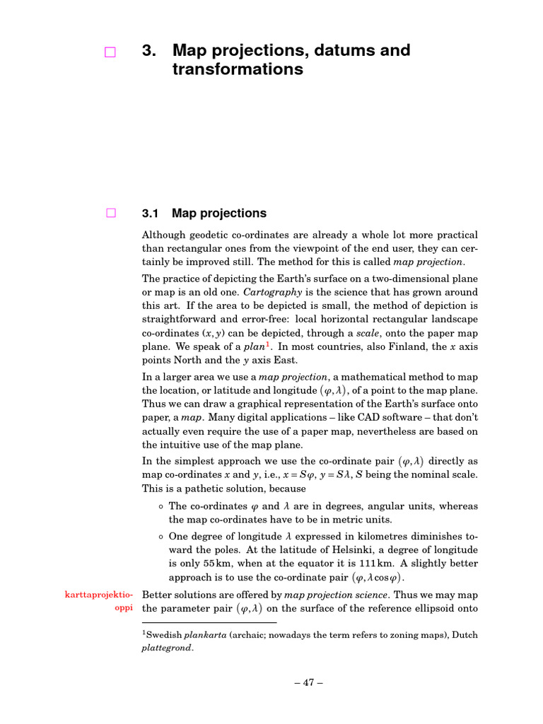 Lecture 3 Pdf Geodesy Cartesian Coordinate System