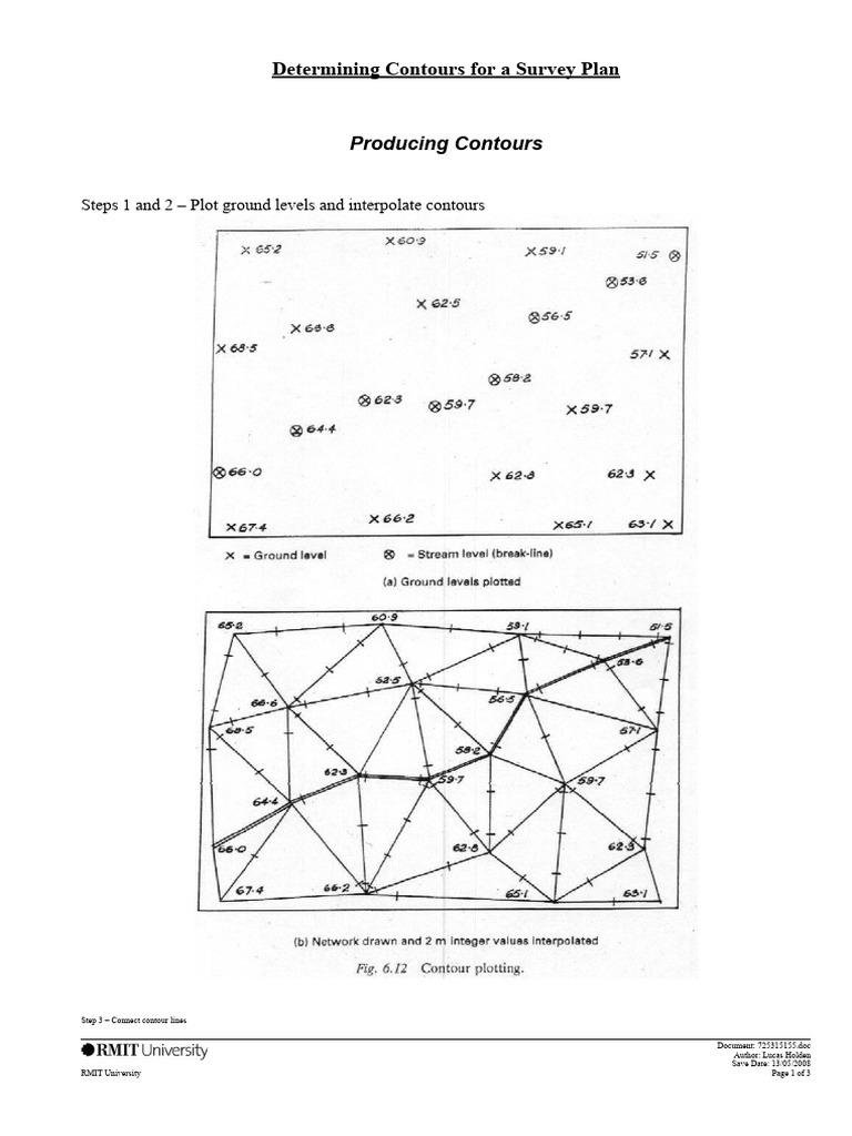 Determining Contours for a Survey Plan | PDF | Contour Line | Applied ...