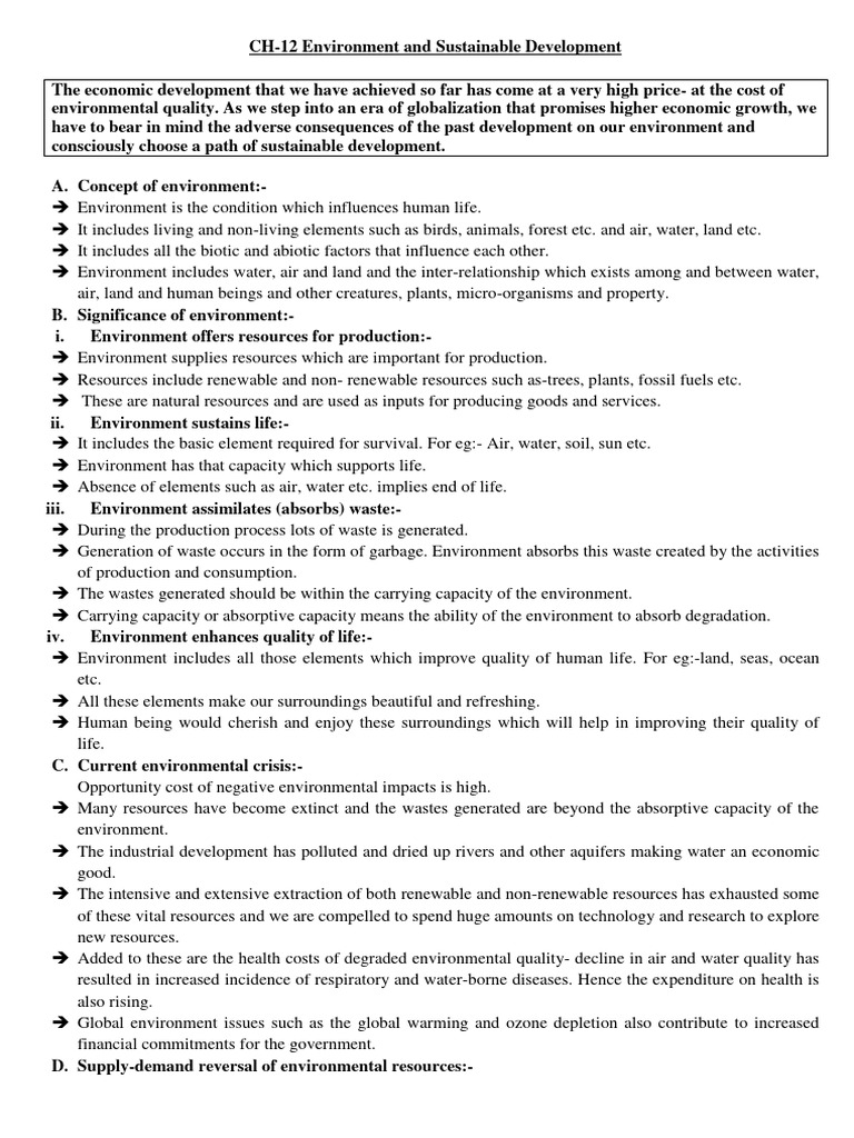 IED Notes - Envi&Sus | PDF | Air Pollution | Sustainability