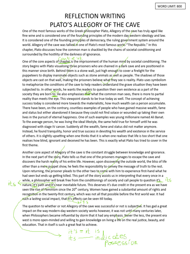 Platos AllegoryOfthecave RW | PDF | Plato | Philosophical Theories