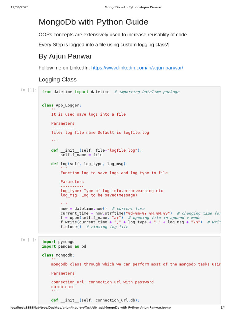 MongoDB with Python | PDF | Parameter (Computer Programming) | Mongo Db MongoDB with Python | PDF | Parameter (Computer Programming) | Mongo Db
