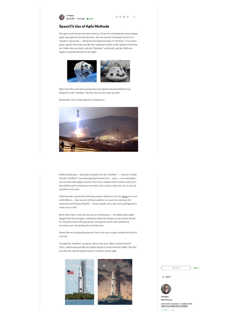 SpaceX's Agile Project Management | PDF | Space X | Nasa