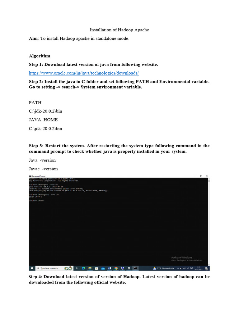 EX1-Installation of Hadoop | PDF | Apache Hadoop | Directory (Computing)