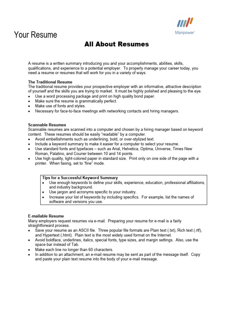 04 All About Resumes - 269ky - th4tx - k04sn | PDF | Résumé | Text