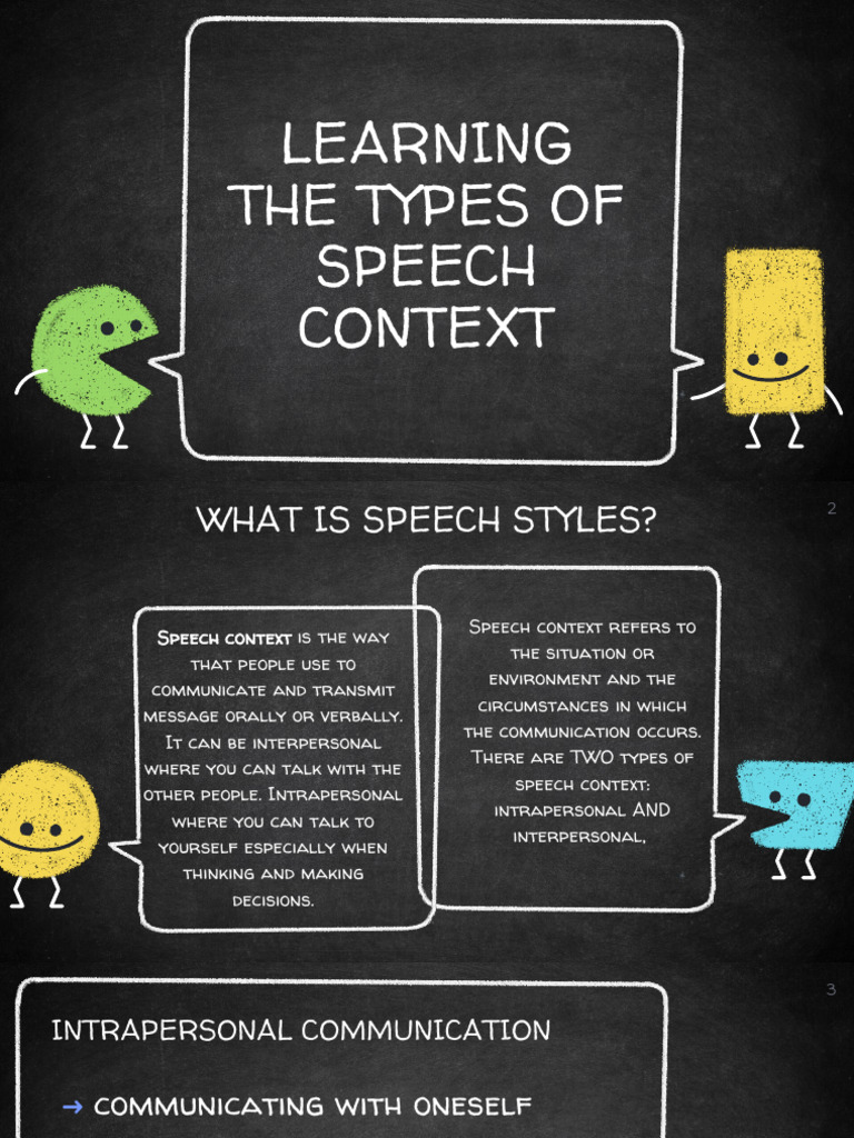 Lesson1-Speech-Context 2 | PDF | Communication | Interpersonal ...