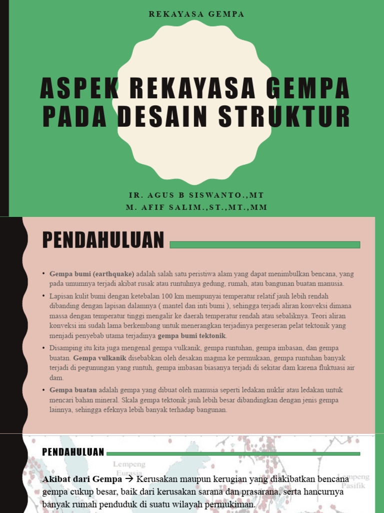 Rek Gempa - 1&2 - Aspek Rekayasa Gempa Pada Desain Struktur | PDF