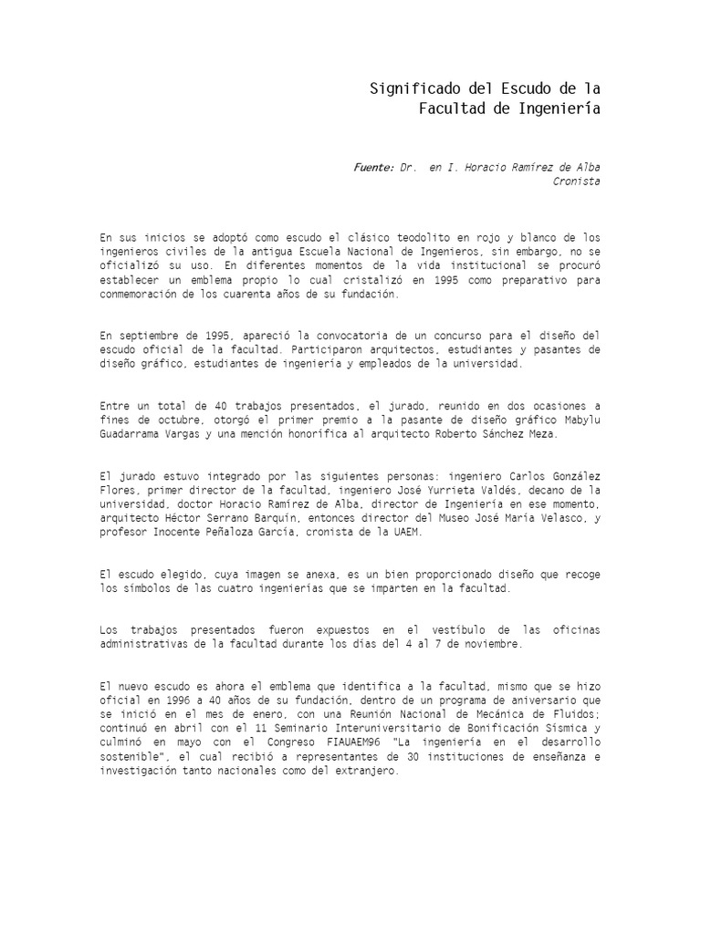 Significado Del Escudo de La Fac de IngenierIa | PDF