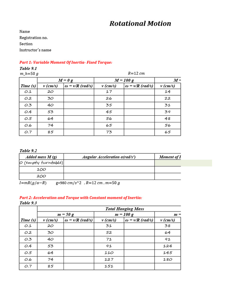 Rotational Motion 3 | PDF | Torque | Rotation Around A Fixed Axis