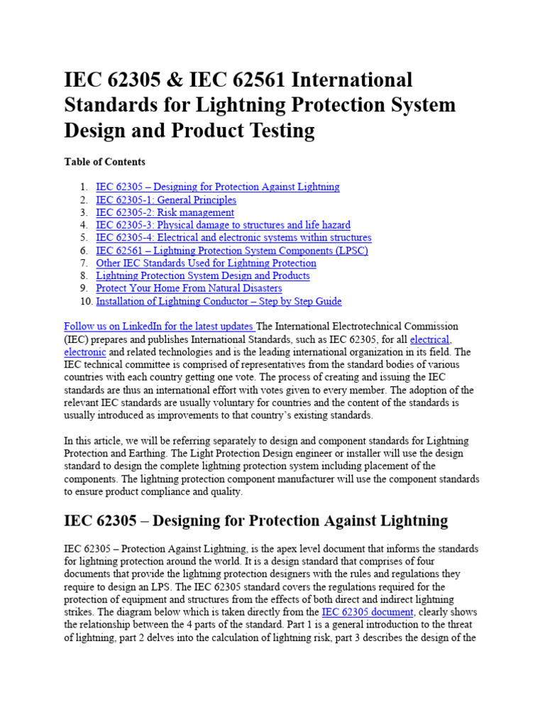 Iec 62305 - 62561 | PDF | International Electrotechnical Commission ...