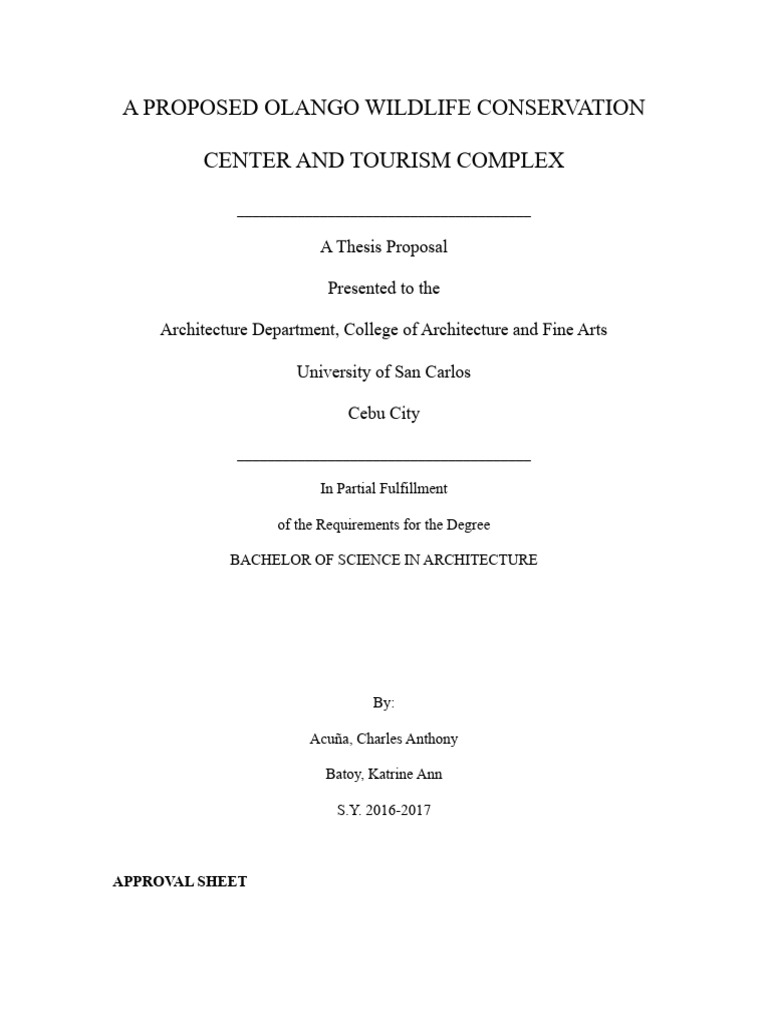 Olango Wildlife Conservation Center Proposal | PDF | Conservation ...