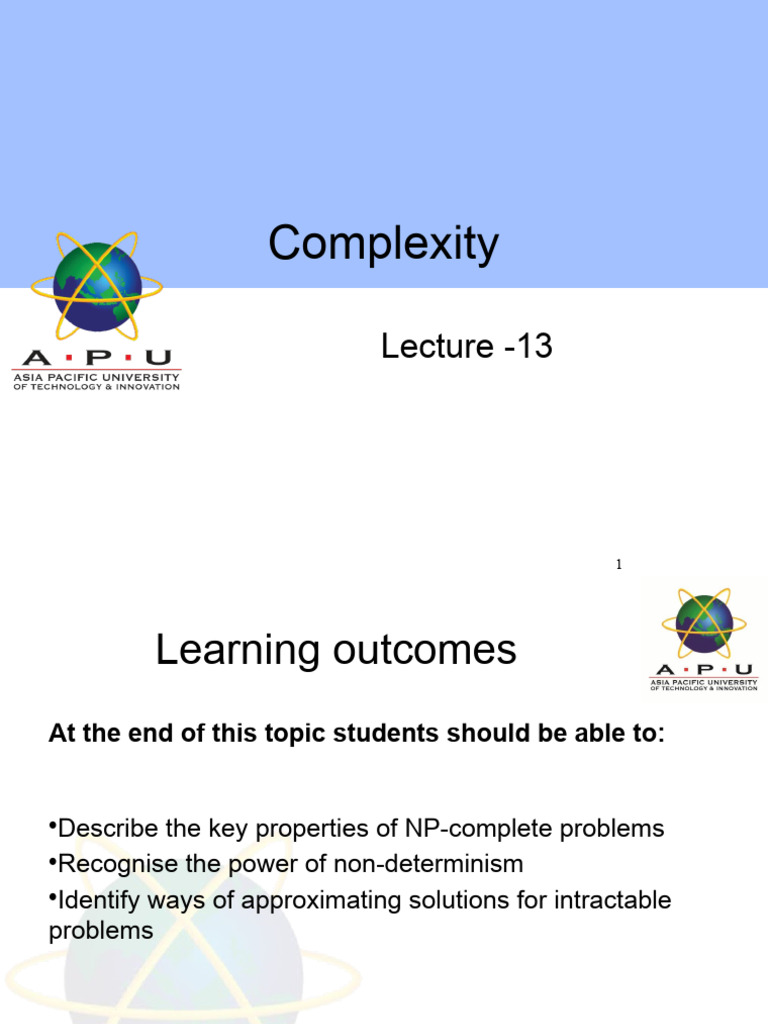 CT Lecture13 Complexity | PDF | Time Complexity | Computational ... CT Lecture13 Complexity | PDF | Time Complexity | Computational ...
