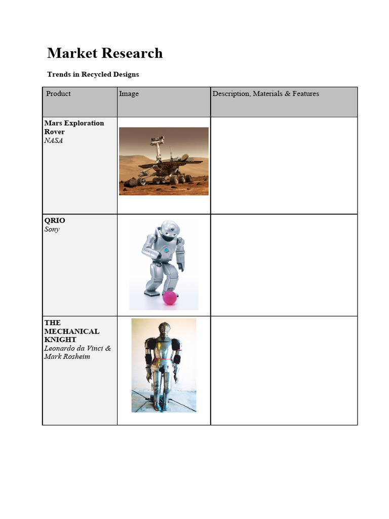 Robotics Research Task | PDF