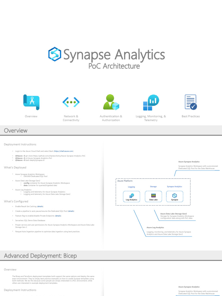 Azure Synapse Analytics PoC Environment | PDF | Computer Network | Microsoft Azure