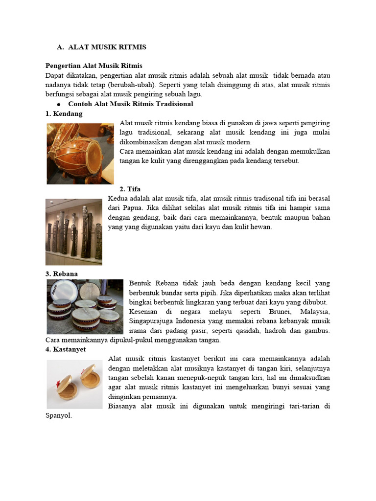 Alat Musik Ritmis Melodis Harmonis | PDF