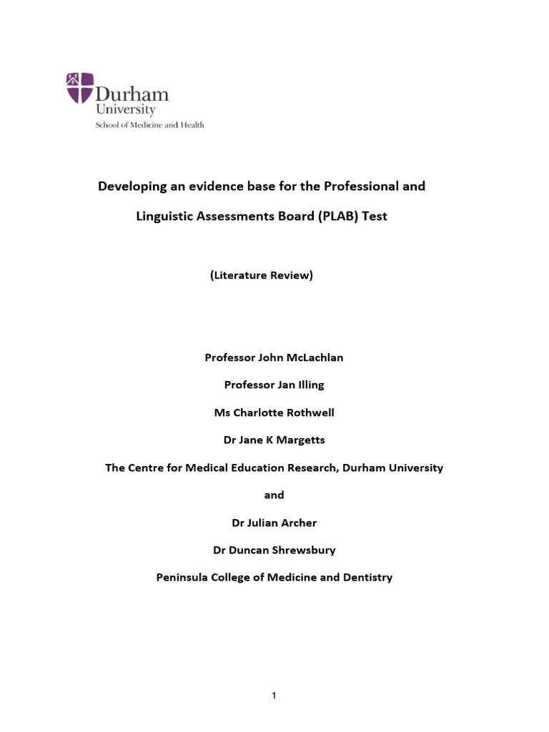 (PLAB) Test - General Medical Council (PDFDrive) | PDF | Health Care ...