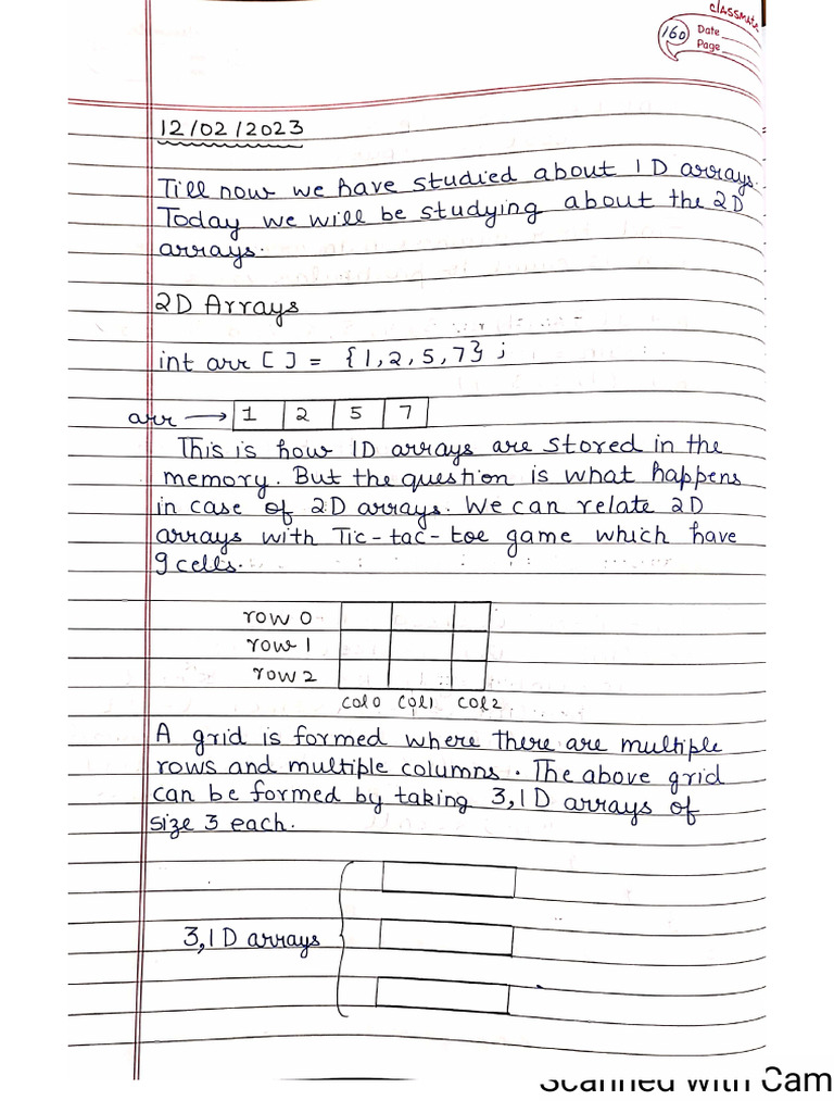 Arrays - Class 3 | PDF
