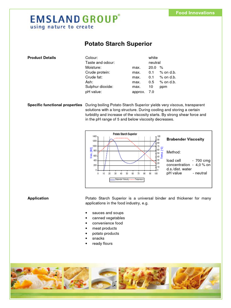 Potato Starch Superior - NW Spec | PDF | Starch | Nut (Fruit)