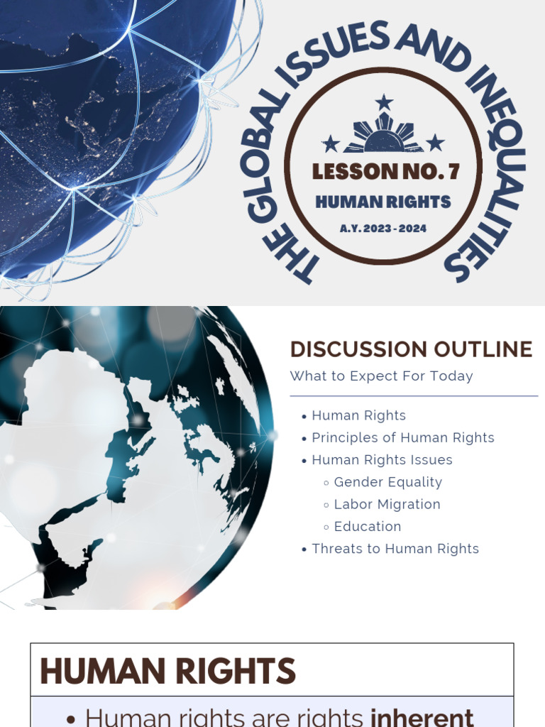 Lesson 7 - The Global Issues and Inequalities (Human Rights) | PDF ...