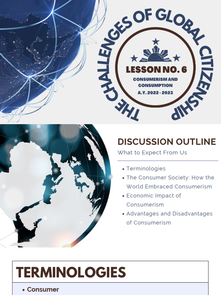 Lesson 6 - The Challenges of Global Citizenship (Consumerism and ...