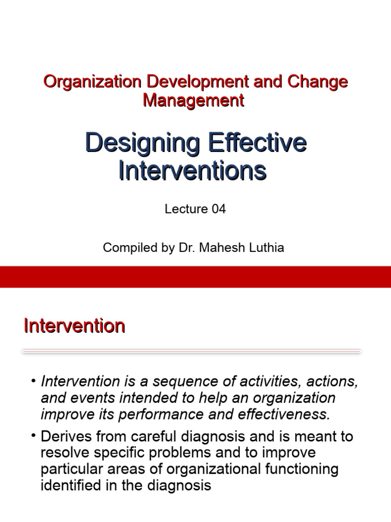 03 - Designing Effective Interventions 2024 | PDF | Organization ...