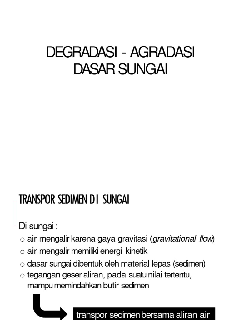 Degradasi dan Agradasi Dasar Sungai | PDF | Sains & Matematika