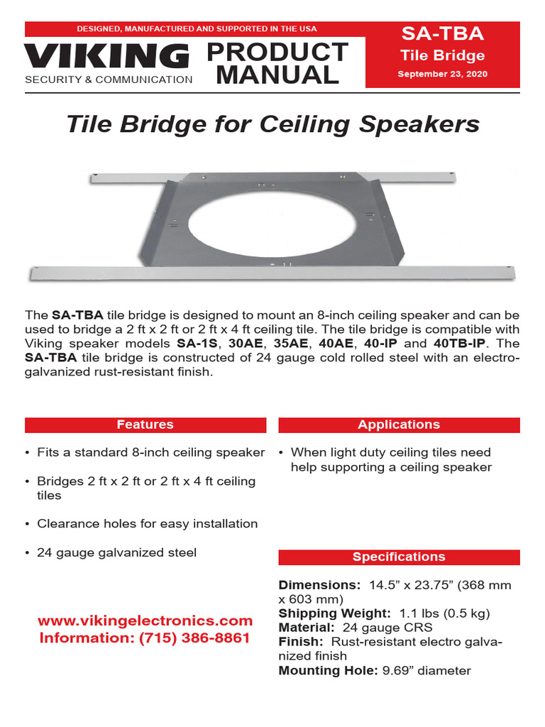 Ceiling Speaker Tile Bridge Manual | PDF | Legal Liability | Damages