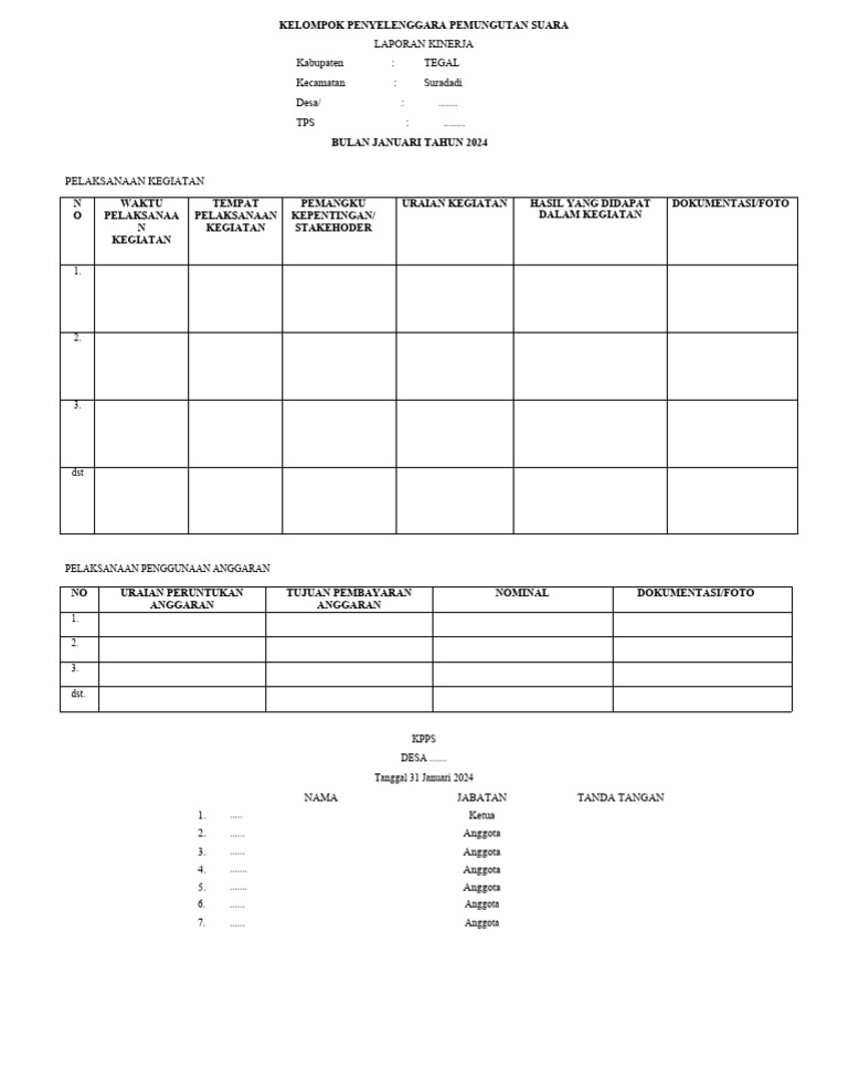Form Lapkin KPPS | PDF