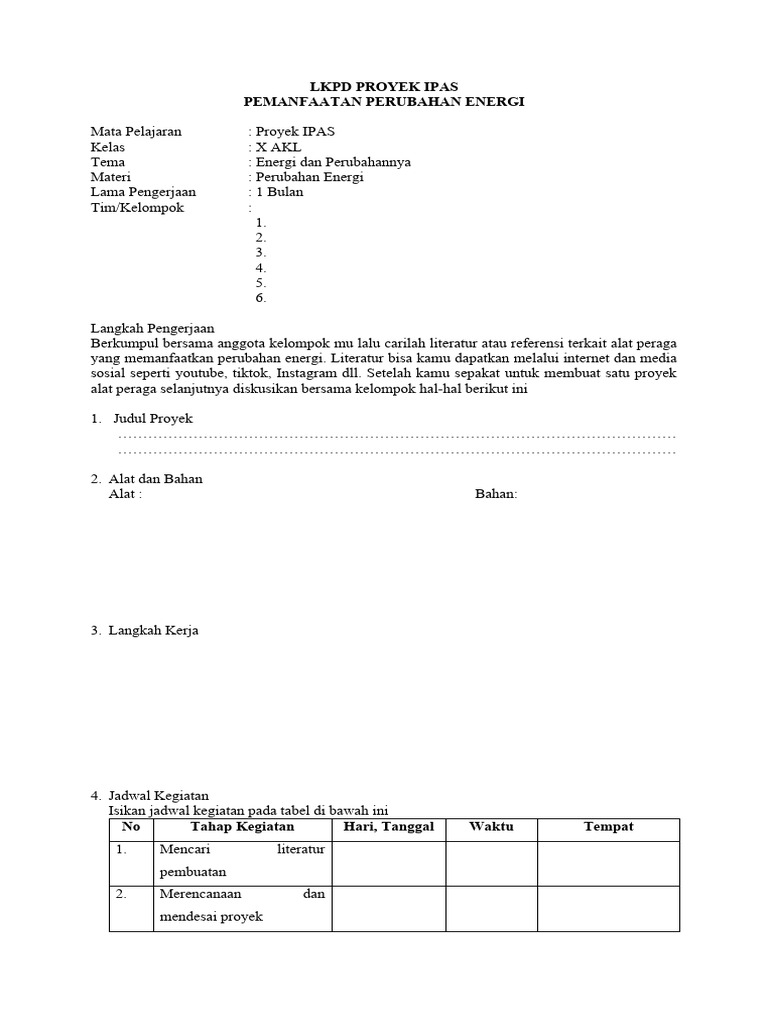 LKPD Proyek Ipas | PDF