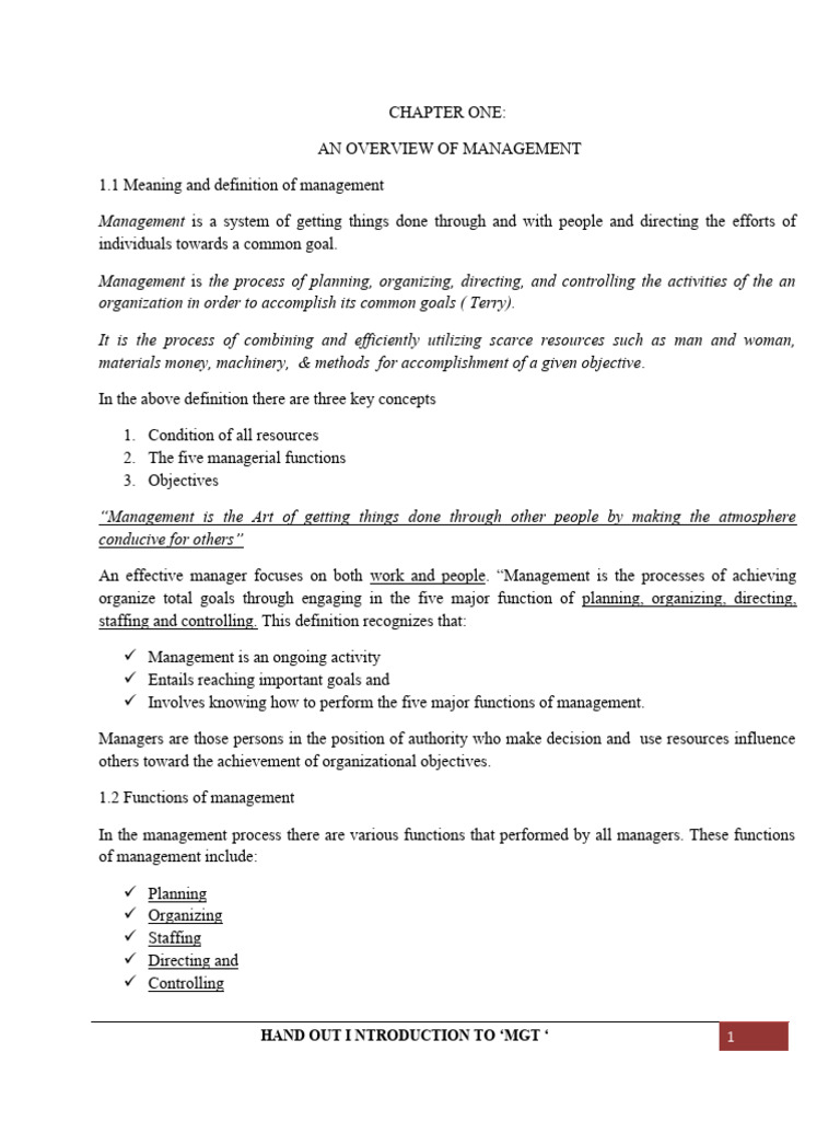 Introduction to Management (CHP 1-7) | PDF | Decision Making | Goal