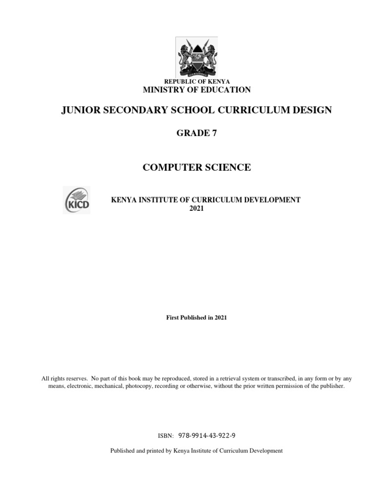 Grade 7 Computer Science Curriculum | PDF | Curriculum | Learning