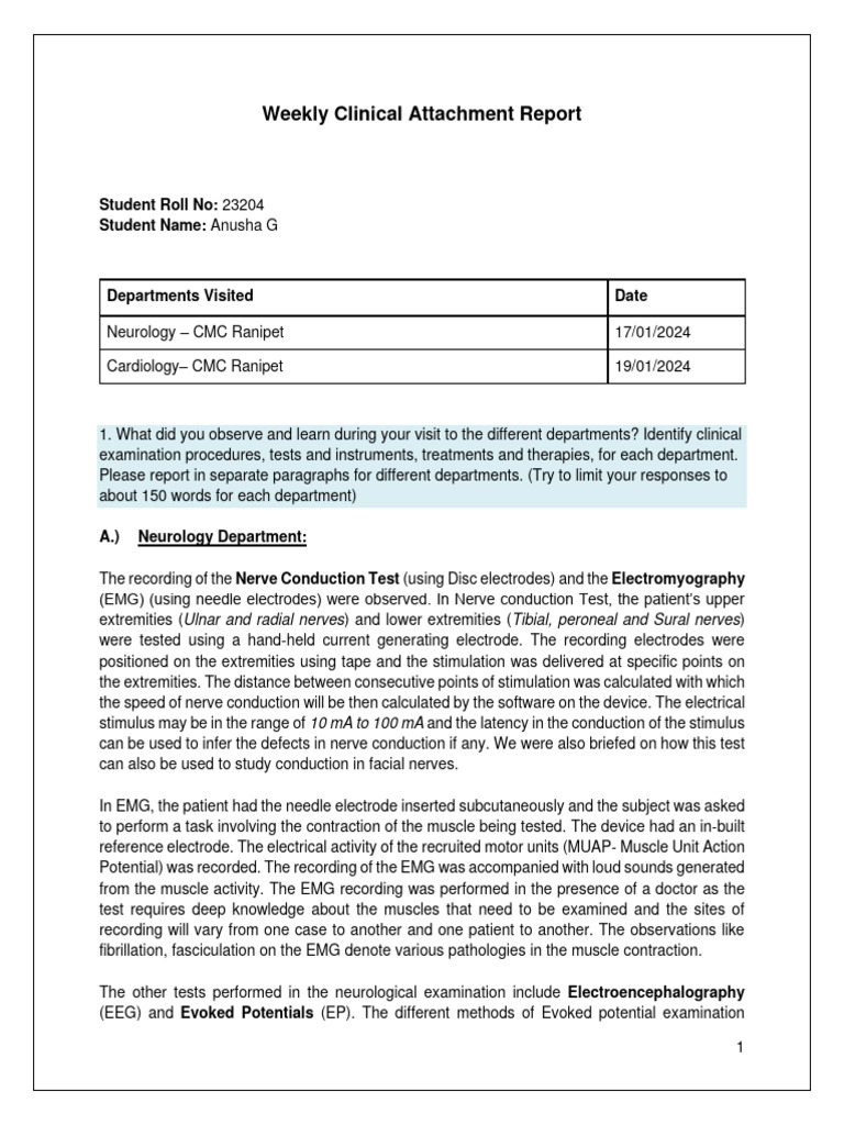 Neurology Cardiology Report Anusha | Download Free PDF | Myocardial ...