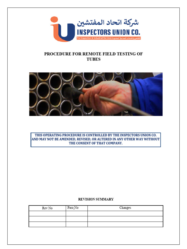 Remot Field Testing Procedure IU | PDF | Physical Sciences | Applied ...