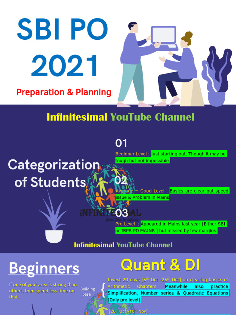 SBI PO 2021 Preparation Plan Youtube | PDF