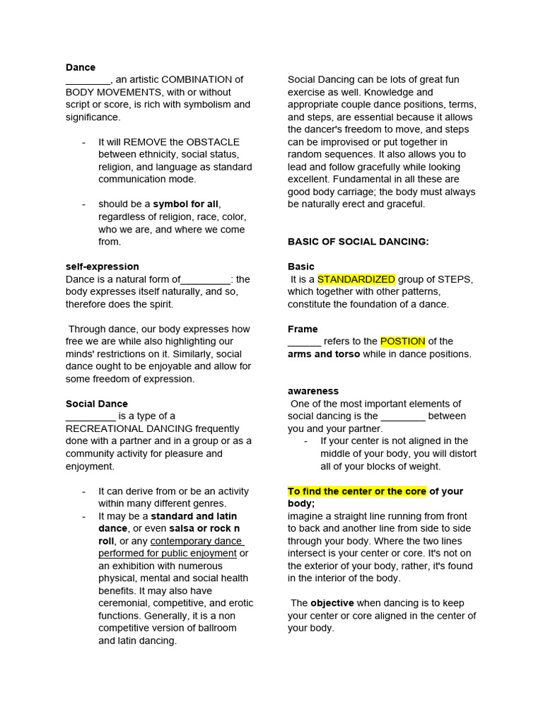 PE | PDF | Ballroom Dance | Dances