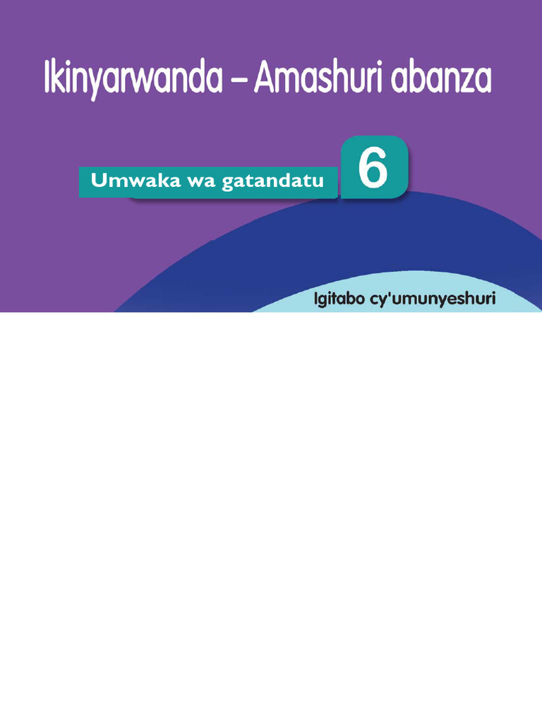 Kinyarwanda P6 SB | PDF | Languages | Foreign Language Studies