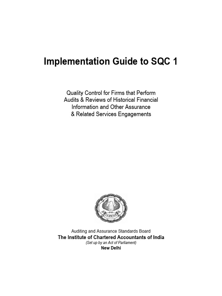 TEXT - Implementation Guide To SQC 1 | PDF | Audit | Policy