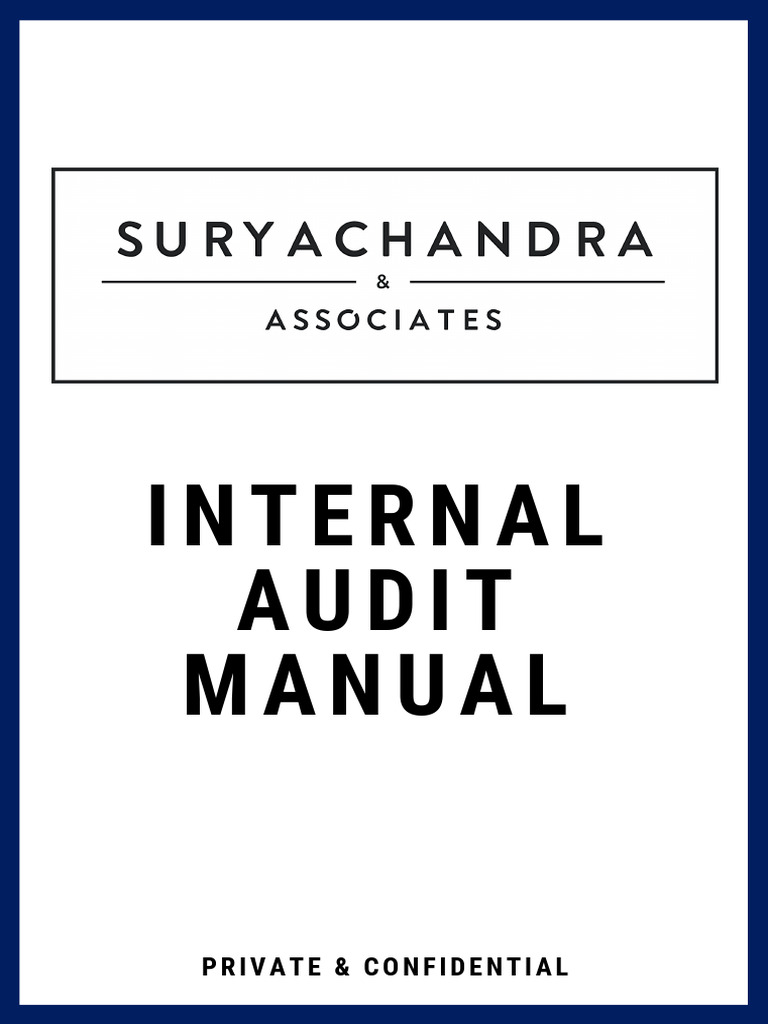 Internal Audit Manual | PDF | Cheque | Invoice