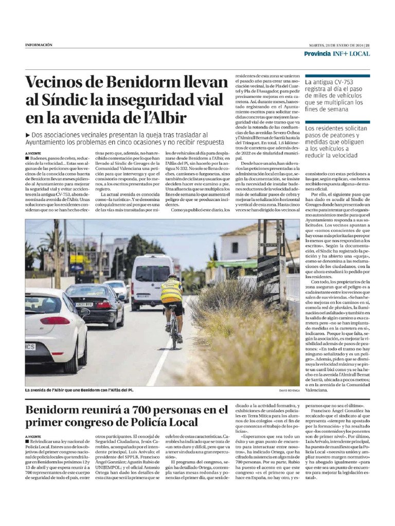 Vía Rápida Benidorm PDF | PDF