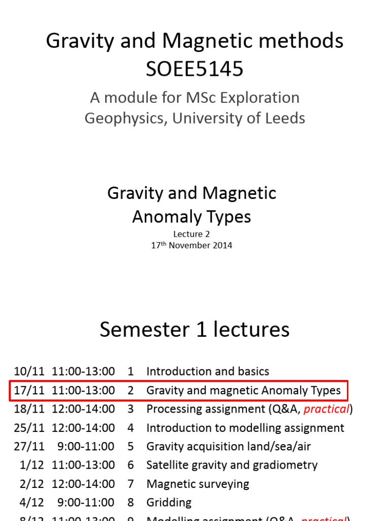 2 G M Anomalies | PDF | Geology | Geodesy