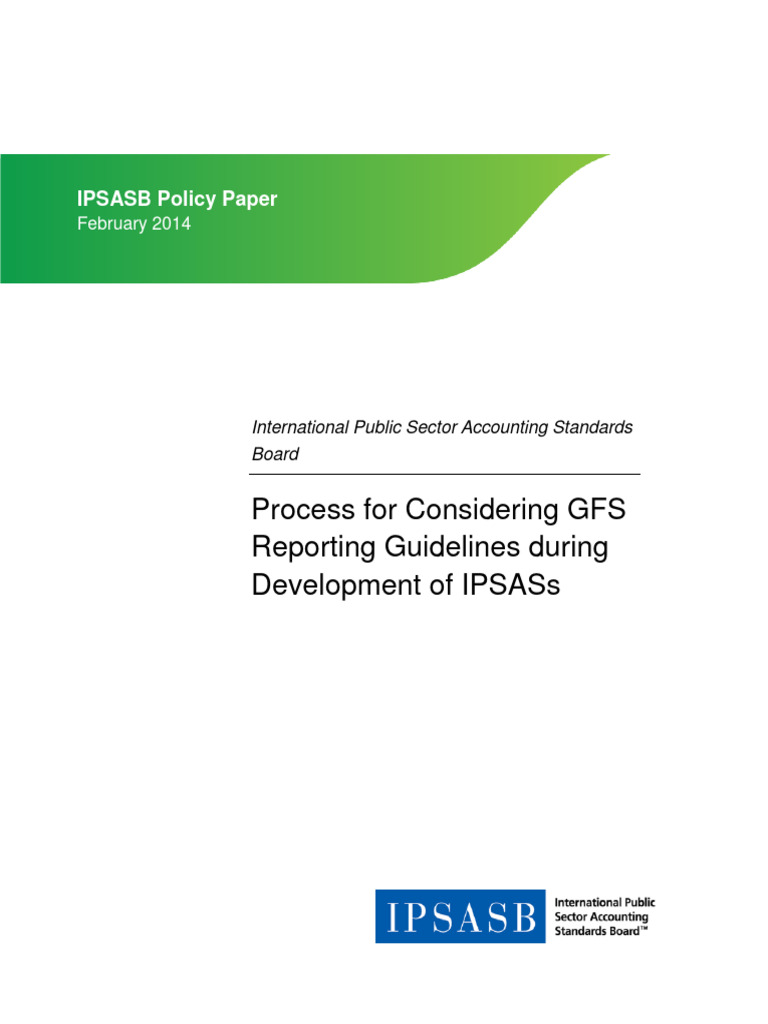 IPSASB GFS Policy Paper | PDF | International Financial Reporting ...