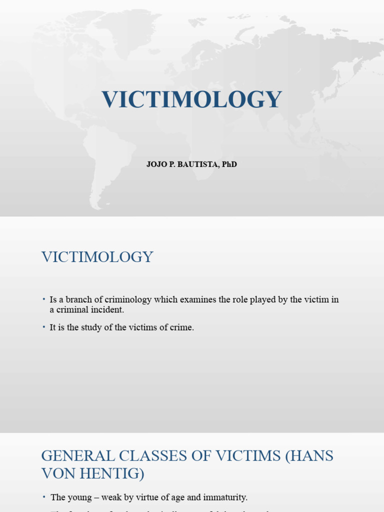 VICTIMOLOGY | PDF | Criminal Law | Crimes