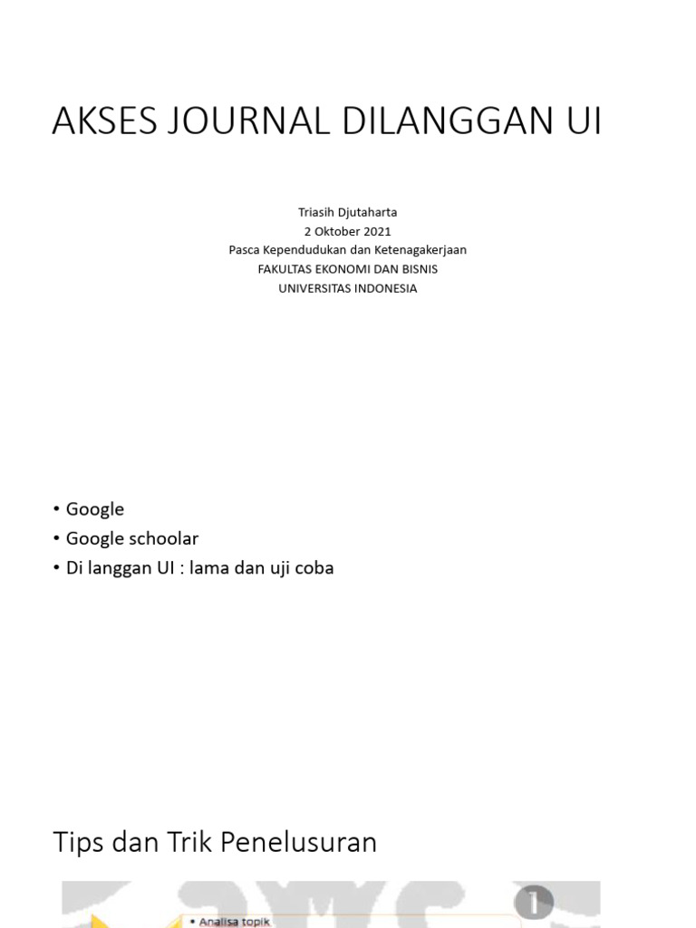 Cara Akses JOURNAL UI | PDF | Seni