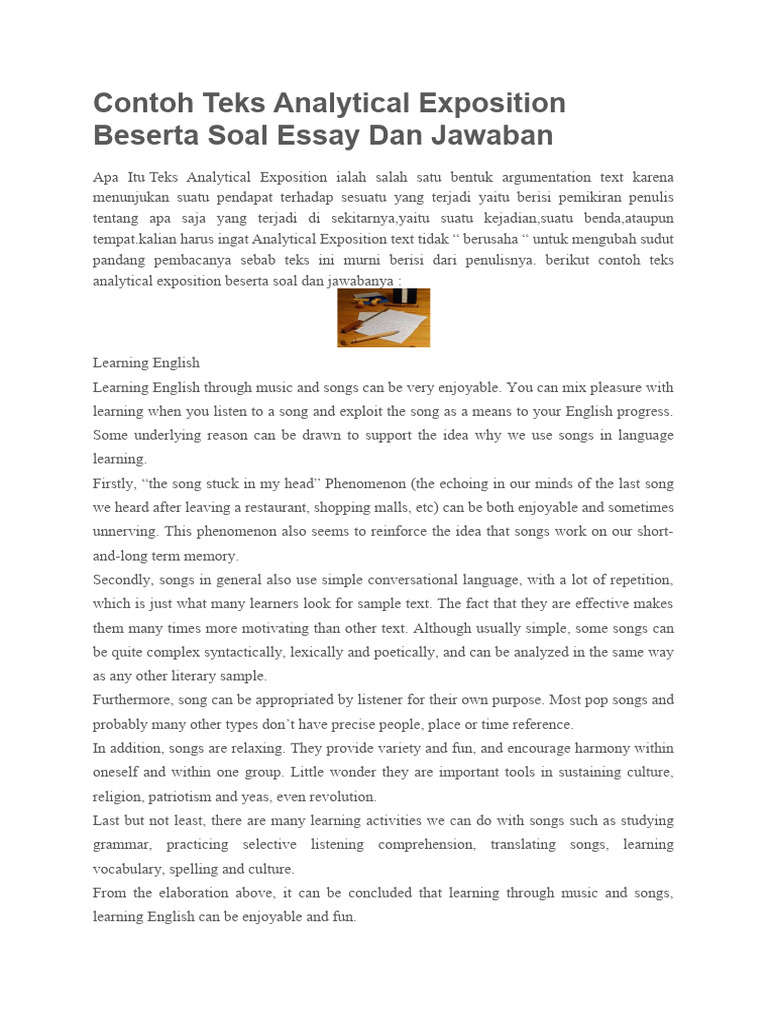 Contoh Teks Analytical Exposition Besert | PDF | Information | English Language