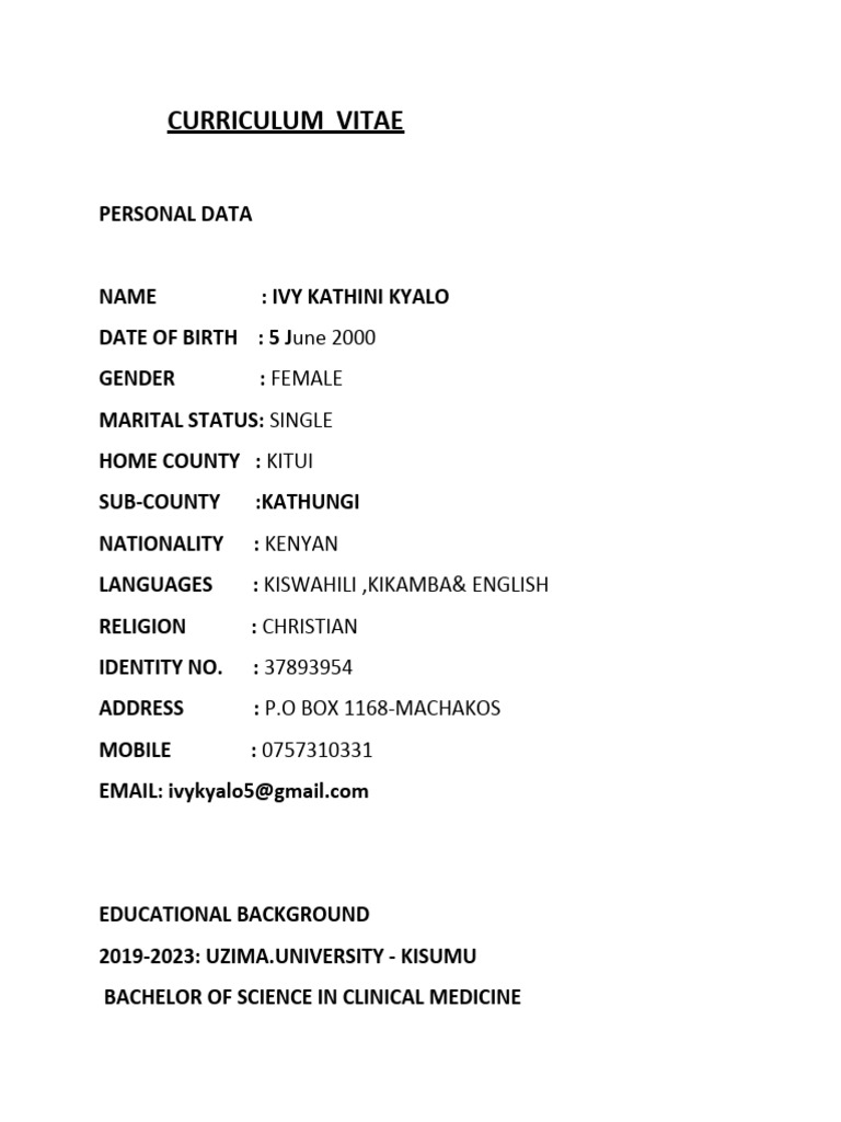 Esther CV-1 | PDF | Social Science