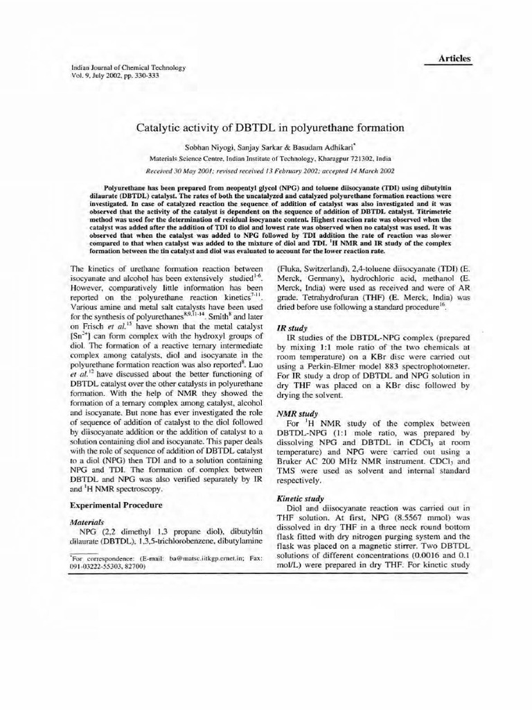 Polyurethane Catalyst | PDF | Polyurethane | Catalysis