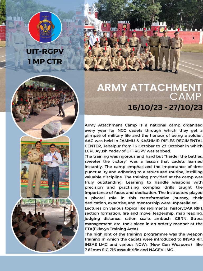 Army Attachment Camp | PDF
