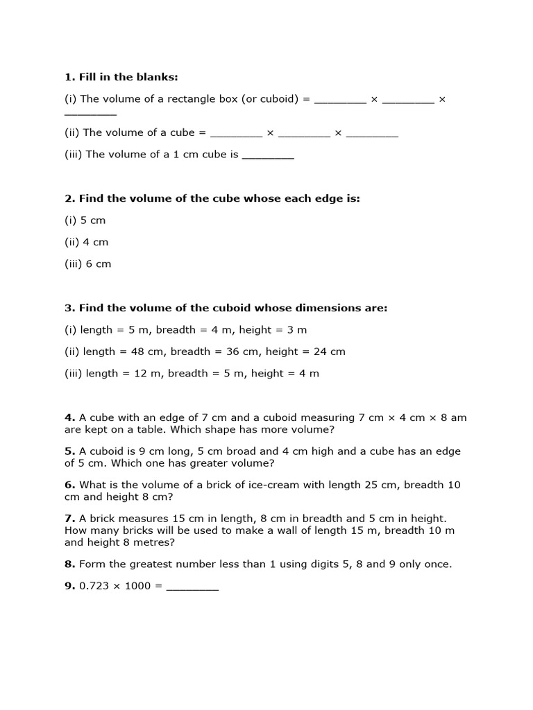 Maths Test Class 5 | PDF